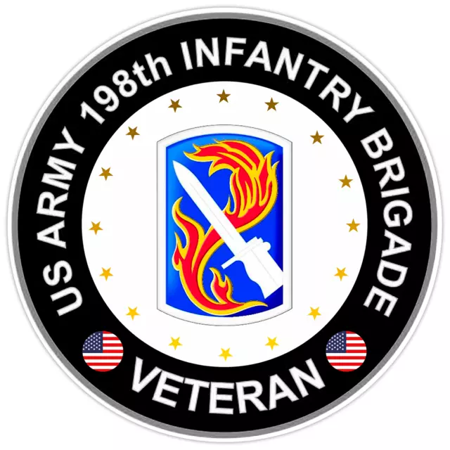 DOPASTICKER Us Army 198Th Infantry Brigade Veteran Sticker Military ...