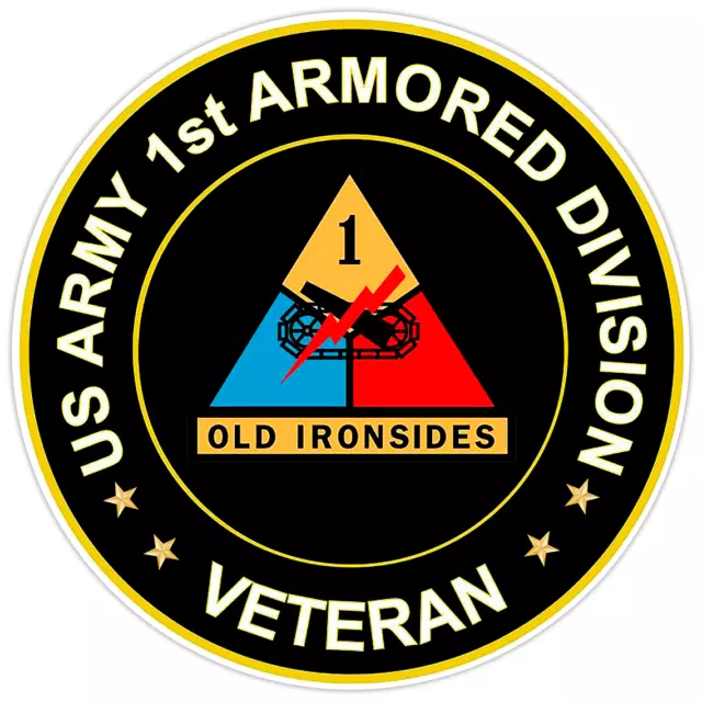 DOPASTICKER Us Army 1St Armored Division Veteran Sticker Military Decal ...