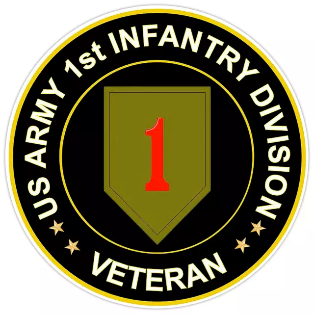 DOPASTICKER Us Army 1St Infantry Division Veteran Sticker Military ...