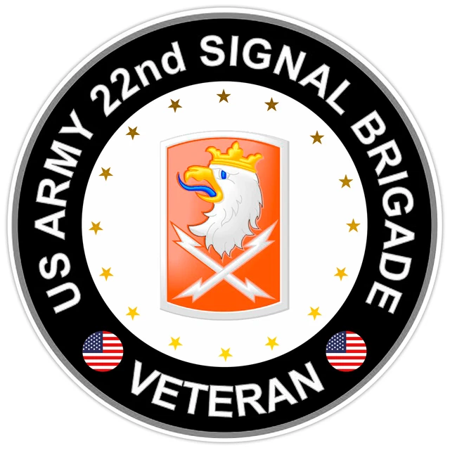 DOPASTICKER Us Army 22Nd Signal Brigade Veteran Sticker Military Decal ...