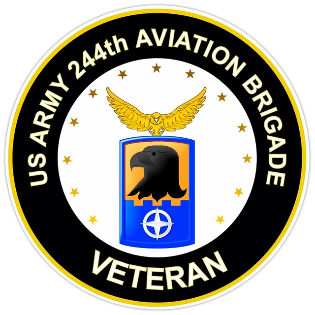 DOPASTICKER Us Army 244Th Aviation Brigade Veteran Sticker Military ...