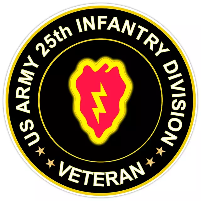 DOPASTICKER Us Army 25Th Infantry Division Veteran Sticker Military ...