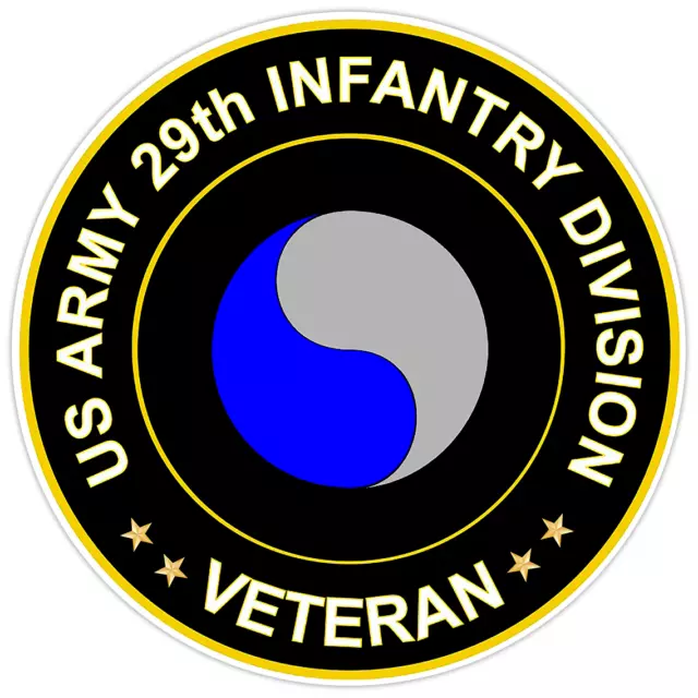 DOPASTICKER Us Army 29Th Infantry Division Veteran Sticker Military ...