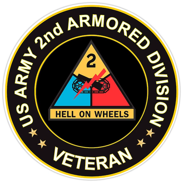 DOPASTICKER Us Army 2Nd Armored Division Veteran Sticker Military Decal ...