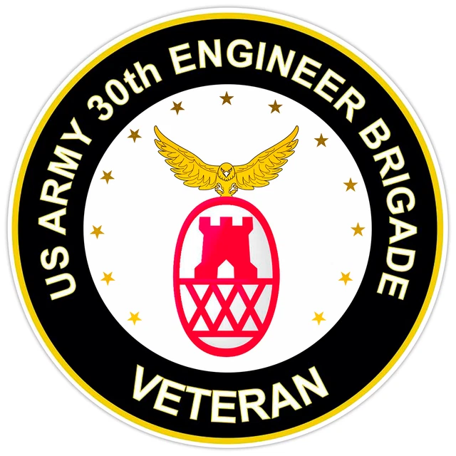 DOPASTICKER Us Army 30Th Engineer Brigade Veteran Sticker Military ...