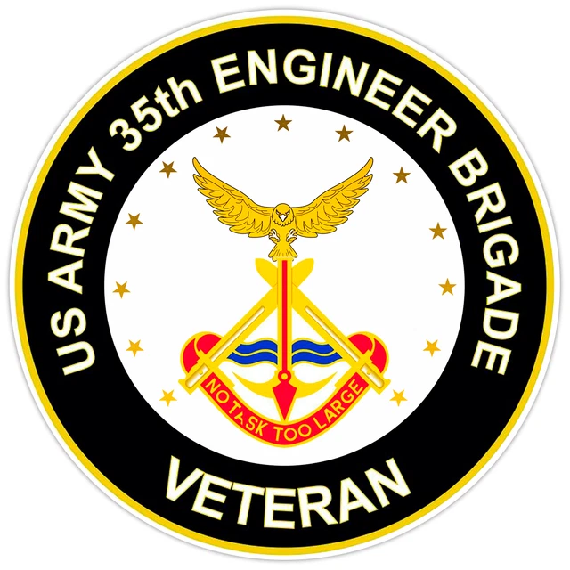 DOPASTICKER Us Army 35Th Engineer Brigade Veteran Sticker Military ...