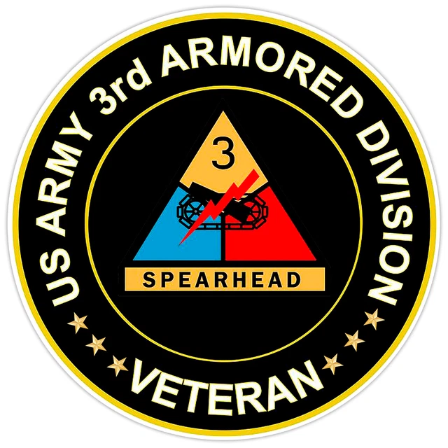 DOPASTICKER Us Army 3Rd Armored Division Veteran Sticker Military Decal ...