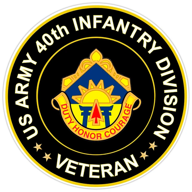 DOPASTICKER Us Army 40Th Infantry Division Veteran Sticker Military ...