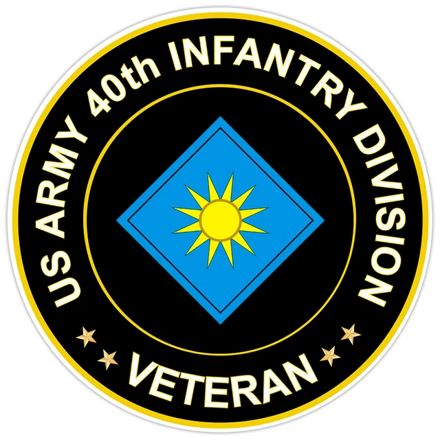 DOPASTICKER Us Army 40Th Infantry Division Veteran Sticker Military ...
