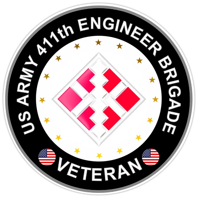 DOPASTICKER Us Army 411Th Engineer Brigade Veteran Sticker Military ...