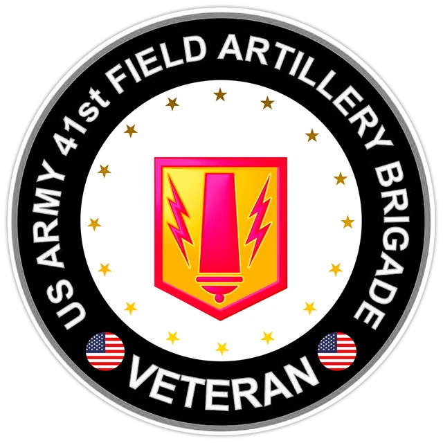 DOPASTICKER Us Army 41St Field Artillery Veteran Sticker Military Decal ...