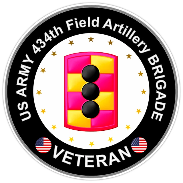 DOPASTICKER Us Army 434Th Field Artillery Brigade Veteran Sticker ...