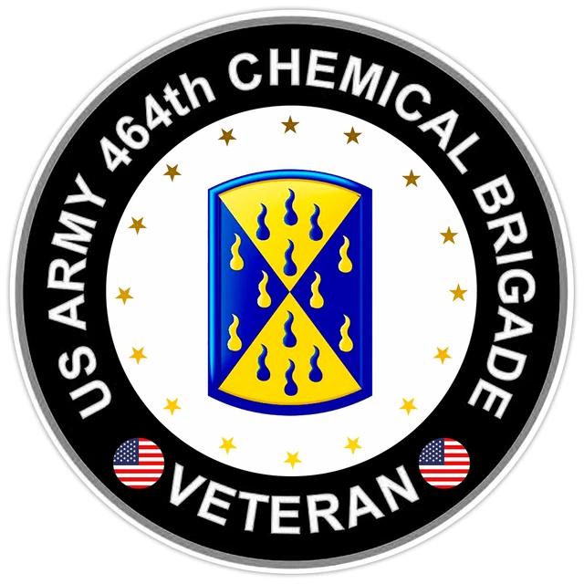 DOPASTICKER Us Army 464Th Chemical Brigade Veteran Sticker Military ...
