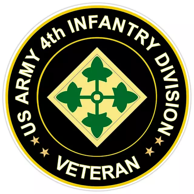 DOPASTICKER Us Army 4Th Infantry Division Veteran Sticker Military ...