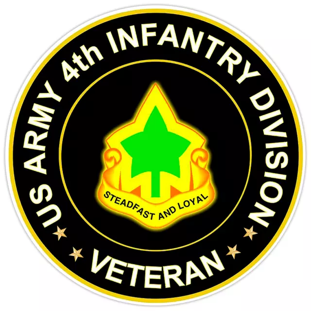 DOPASTICKER Us Army 4Th Infantry Division Veteran Sticker Military ...