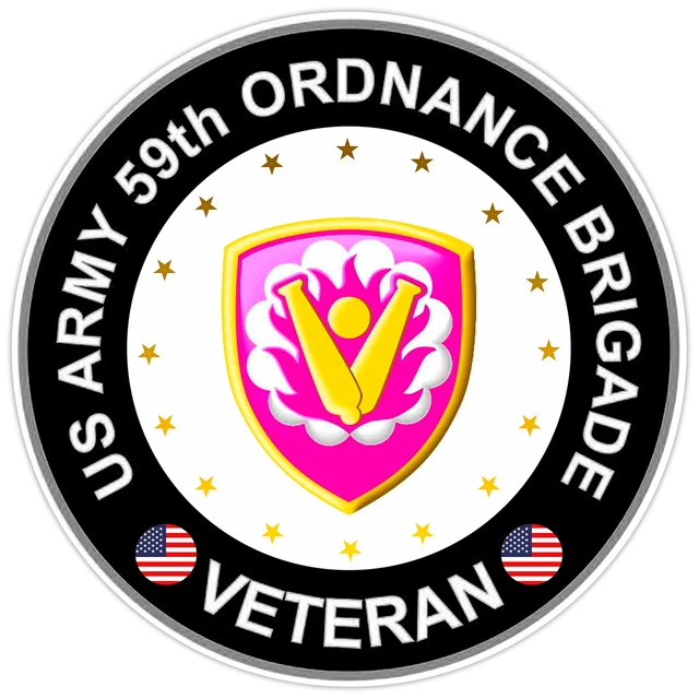 DOPASTICKER Us Army 59Th Ordnance Brigade Veteran Sticker Military ...