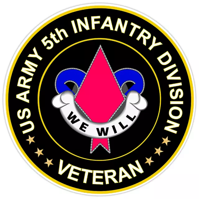 DOPASTICKER Us Army 5Th Infantry Division Veteran Sticker Military ...