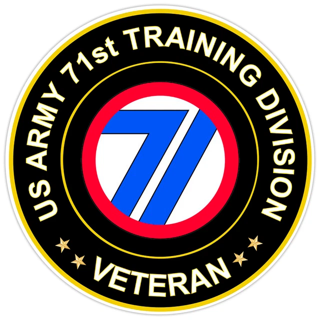 DOPASTICKER Us Army 71St Training Division Veteran Sticker Military ...