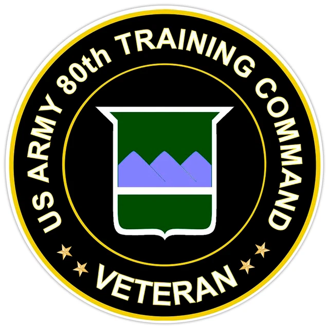DOPASTICKER Us Army 80Th Training Command Veteran Sticker Military ...