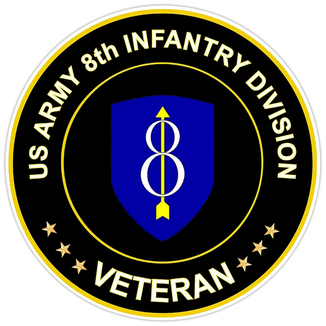 DOPASTICKER Us Army 8Th Infantry Division Veteran Sticker Military ...
