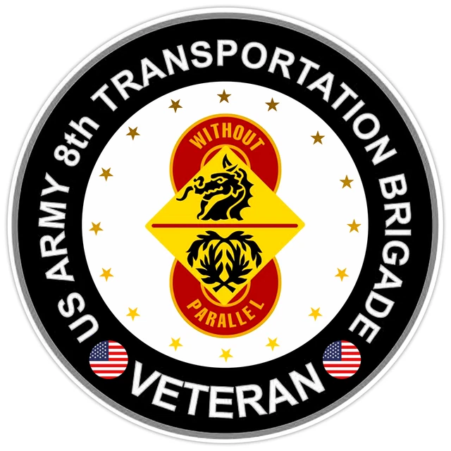 DOPASTICKER Us Army 8Th Transportation Brigade Veteran Sticker Military ...