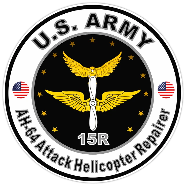DOPASTICKER Us Army Ah-64 Attack Helicopter Repairer Sticker Military ...