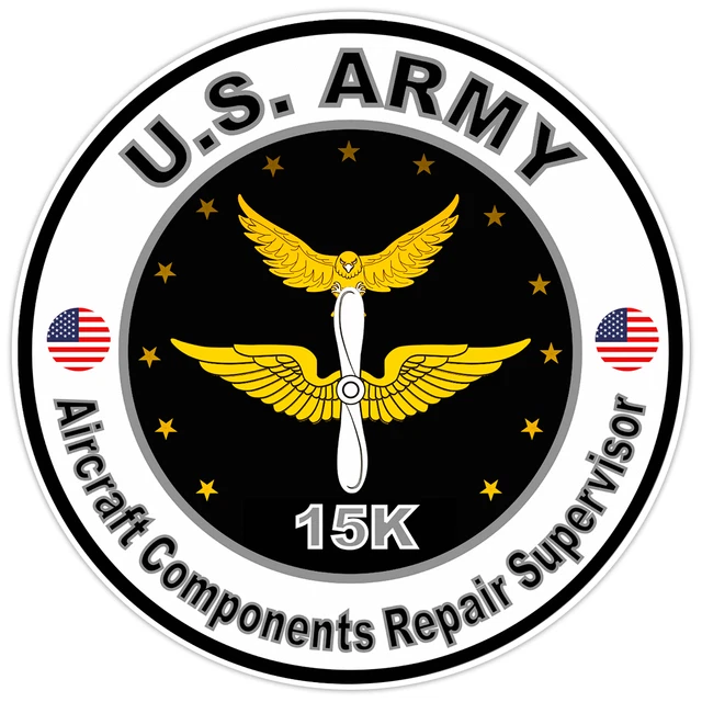 DOPASTICKER Us Army Aircraft Components Repair Supervisor Sticker ...