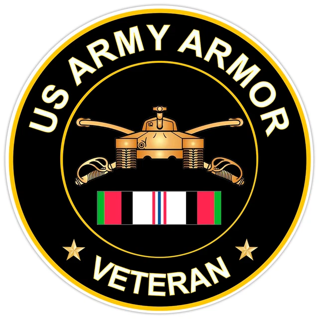 DOPASTICKER Us Army Armor Veteran Sticker Military Soldier Decal Phone ...