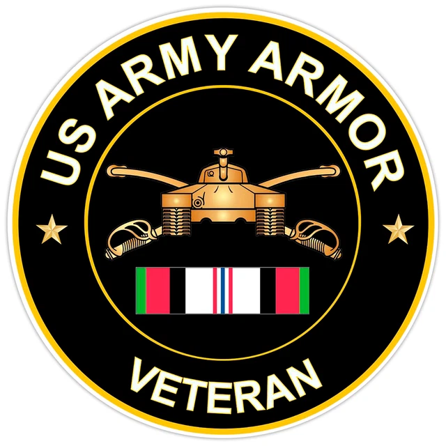 DOPASTICKER Us Army Armor Veteran Sticker Military Soldier Decal Phone ...