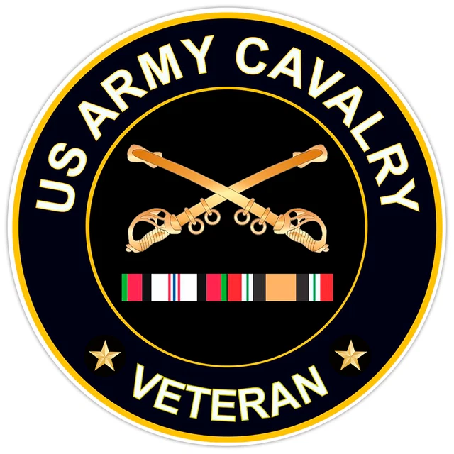 DOPASTICKER Us Army Cavalry Veteran Sticker Military Soldier Decal ...