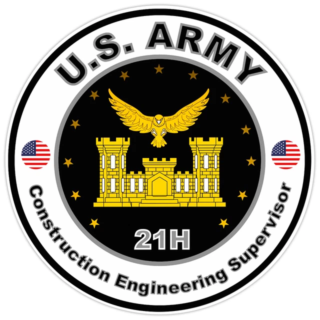 DOPASTICKER Us Army Construction Engineering Supervisor Sticker ...