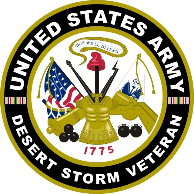 DOPASTICKER Us Army Desert Storm Veteran Sticker Laptop Sticker Round ...