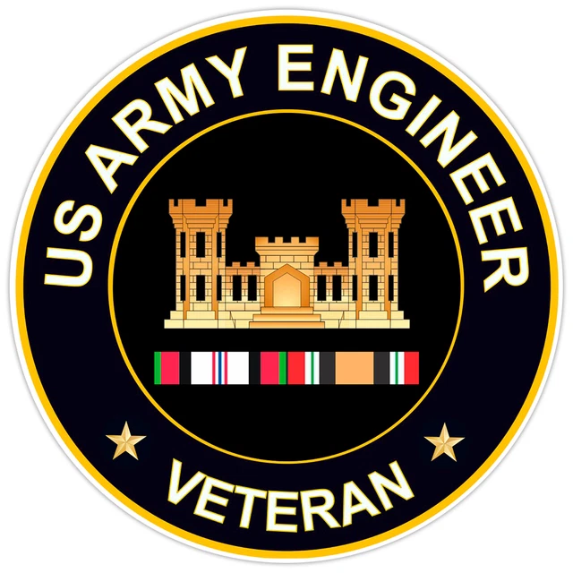 DOPASTICKER Us Army Engineer Veteran Sticker Military Soldier Decal ...