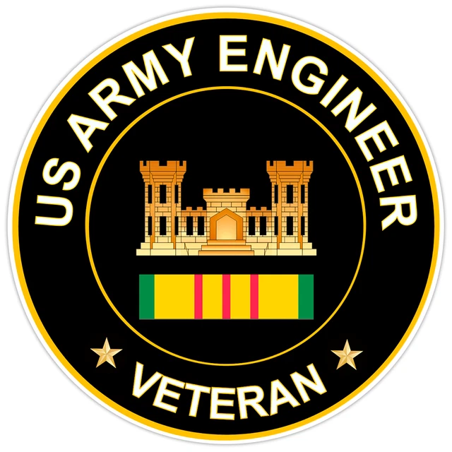 DOPASTICKER Us Army Engineer Veteran Sticker Military Soldier Decal ...