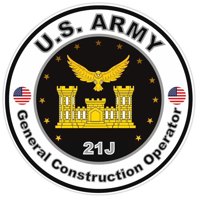 DOPASTICKER Us Army General Construction Operator Sticker Military ...