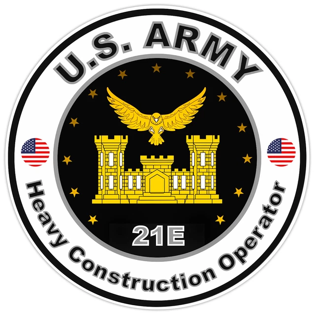 DOPASTICKER Us Army Heavy Construction Operator Sticker Military ...