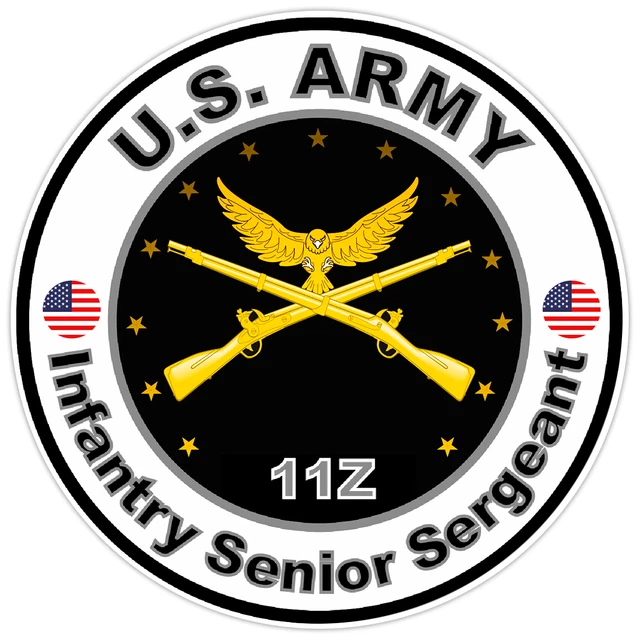 DOPASTICKER Us Army Infantry Senior Sergeant Sticker Military Soldier ...