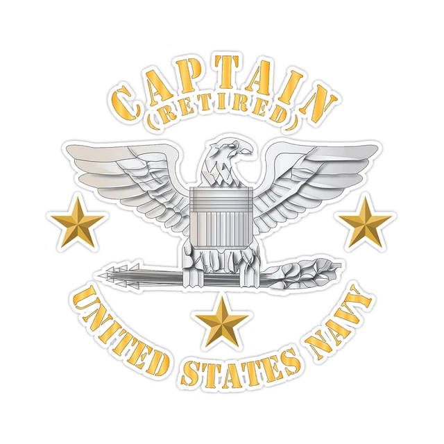 DOPASTICKER Us Army Navy Captain Retired Sticker Military Soldier Decal ...