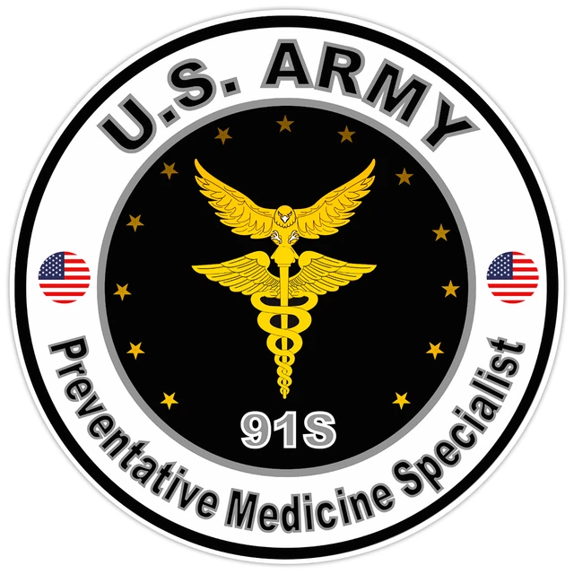 DOPASTICKER Us Army Preventative Medicine Specialist Sticker Military ...