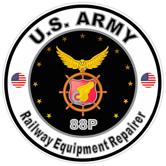 DOPASTICKER Us Army Railway Equipment Repairer Sticker Military Decal ...