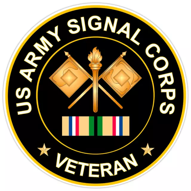 DOPASTICKER Us Army Signal Corps Veteran Sticker Military Decal Phone ...
