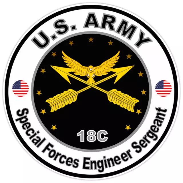 DOPASTICKER Us Army Special Forces Engineer Sergeant Sticker Military ...