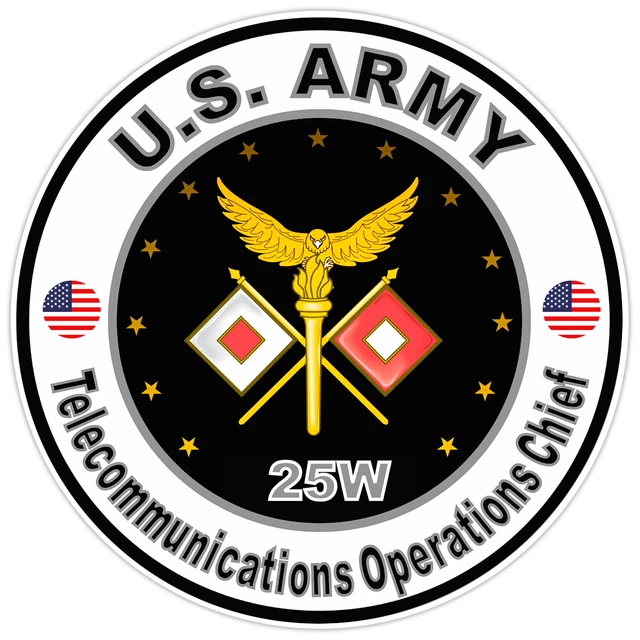 DOPASTICKER Us Army Telecommunications Operations Chief Sticker ...