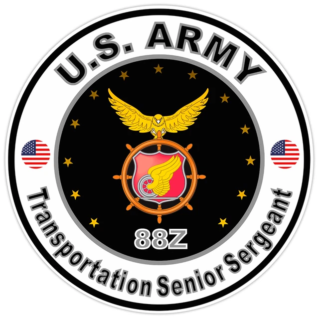DOPASTICKER Us Army Transportation Senior Sergeant Sticker Military ...