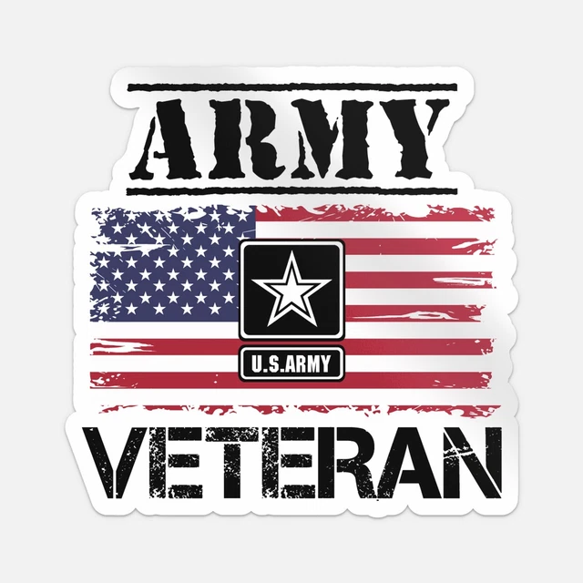 DOPASTICKER Us Army Veteran Sticker Car Phone Water Bottle Stickers ...
