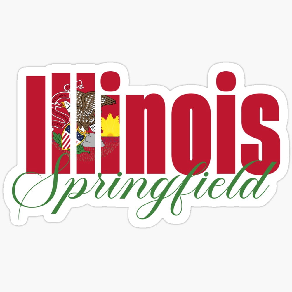 DOPASTICKER Us Capital, Illinois - Springfield Sticker, Decorate ...