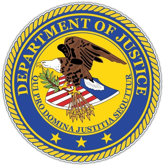 DOPASTICKER Us Department Of Justice Seal Usa Car Sticker Decal Phone ...