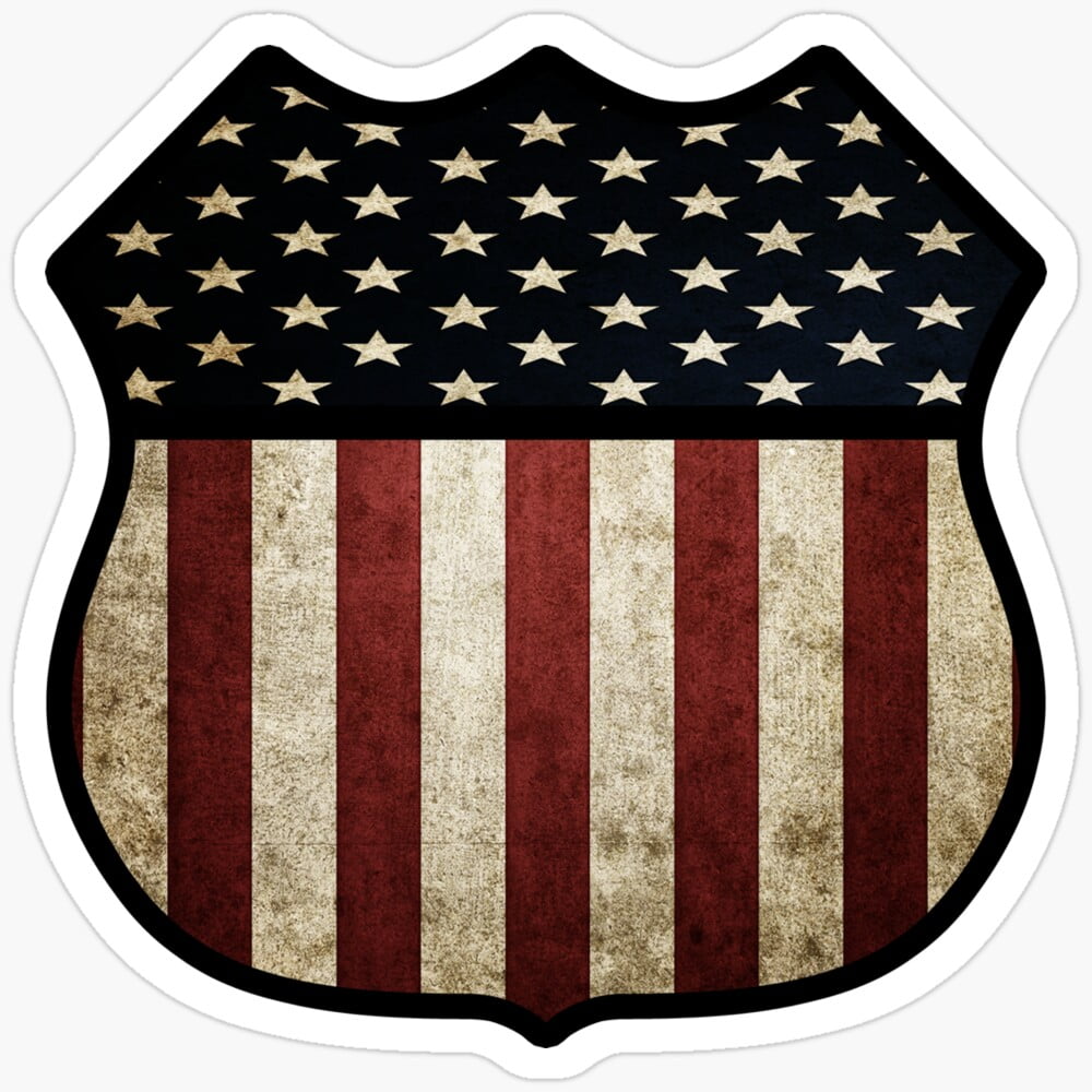 DOPASTICKER Us Flag Shield Sticker Fourth Of July Sticker, Memorial Day ...