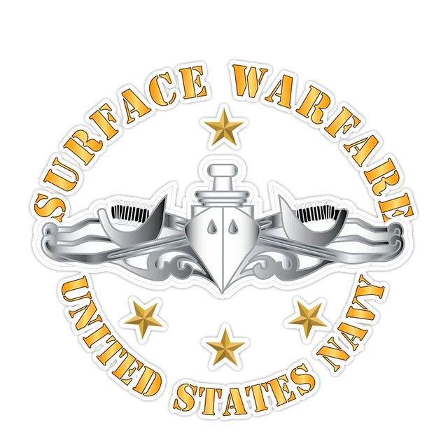 DOPASTICKER Us Navy Surface Warfare Sticker Military Soldier Decal ...