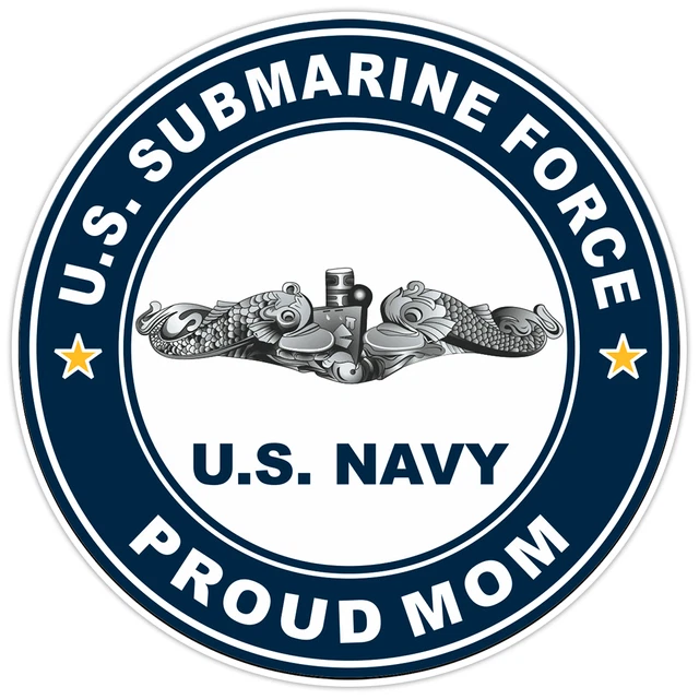 DOPASTICKER Us Submarine Force Proud Mom Silver Dolphins Sticker ...